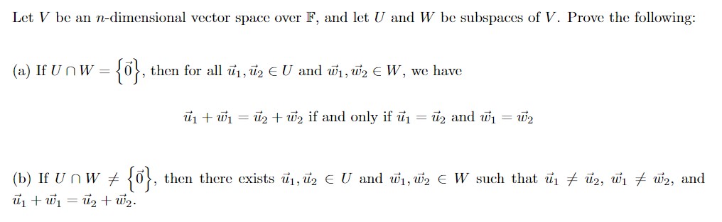 Solved Let V be an n-dimensional vector space over F, and | Chegg.com