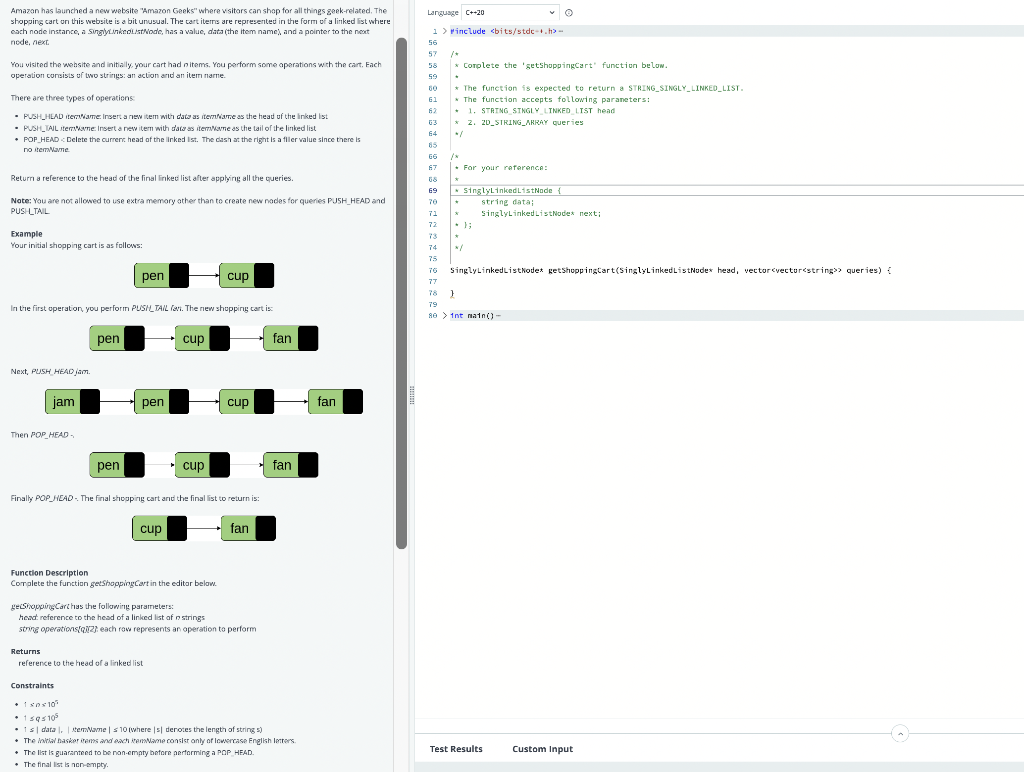 Solved Next, PUSH HEAD Jam. Then POP_HEAD. Finally POP_JEAD | Chegg.com
