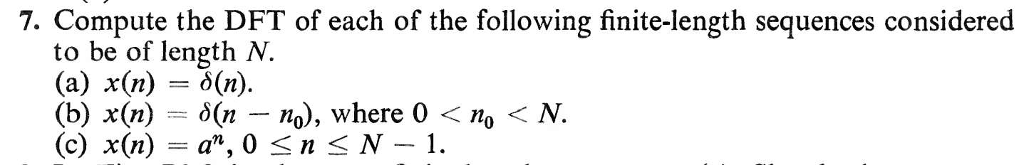 Solved 7. Compute the DFT of each of the following | Chegg.com