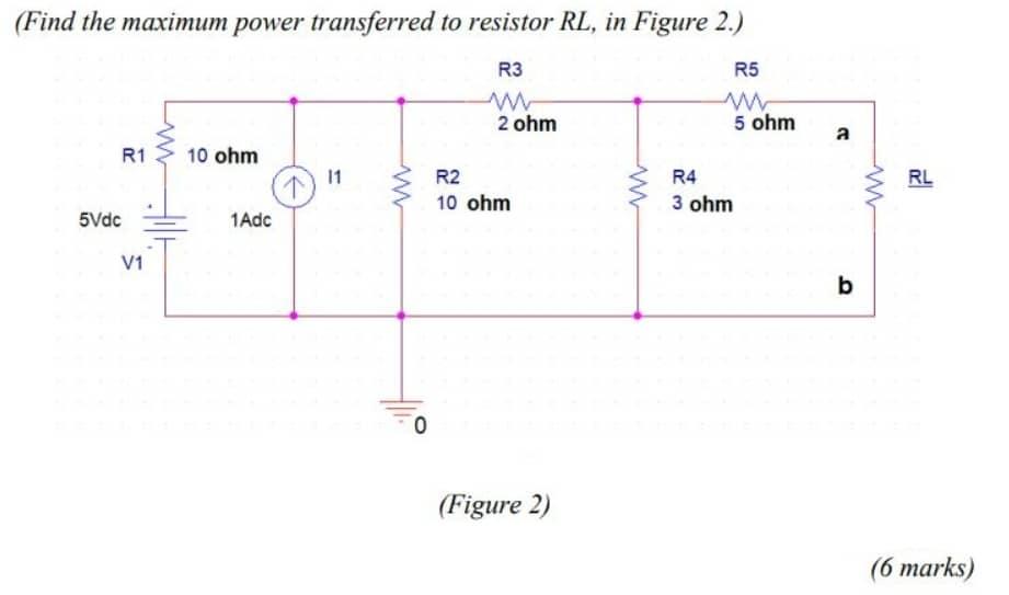 Solved (Find the maximum power transferred to resistor RL, | Chegg.com