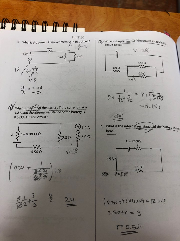 Solved VIR 4. What is the current in the ammeter A in this | Chegg.com