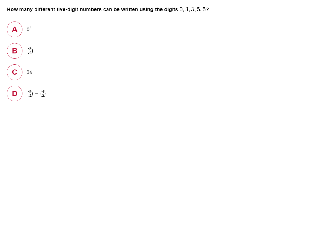 Solved How many different five-digit numbers can be written | Chegg.com