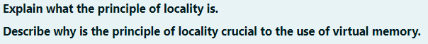 Solved Explain what the principle of locality is. Describe | Chegg.com