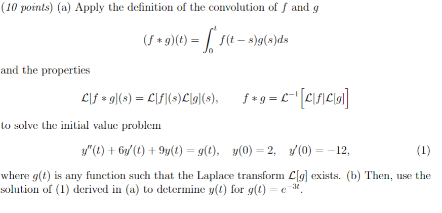 Solved (10 points) (a) Apply the definition of the | Chegg.com