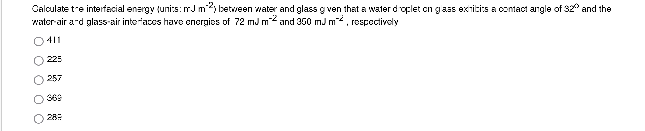 Solved Calculate the interfacial energy (units: mJm−2 ) | Chegg.com