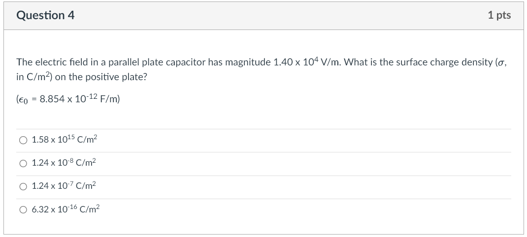 Solved The electric field in a parallel plate capacitor has | Chegg.com