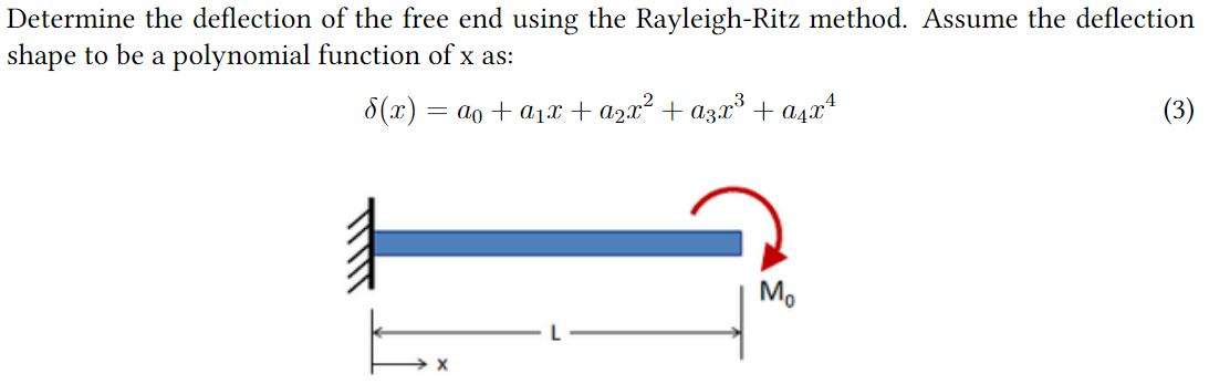 Solved Determine the deflection of the free end using the | Chegg.com