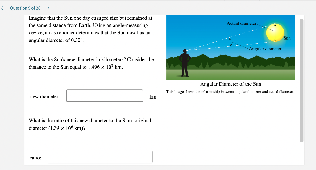 Solved imagine that the Sun one day changed size but | Chegg.com