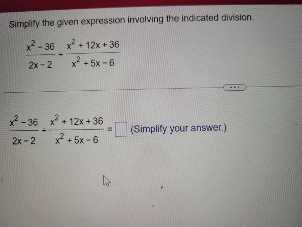 Solved Simplify the given expression involving the indicated | Chegg.com