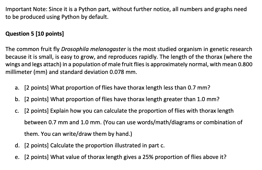 Solved Important Note: Since it is a Python part, without | Chegg.com