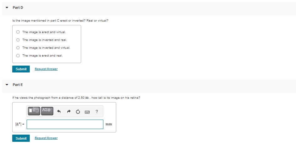 Solved A 30-year-old optometry patient focuses on a 6.50 cm | Chegg.com