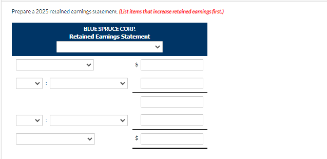 Solved Prepare a 2025 income statement. (List other revenues | Chegg.com