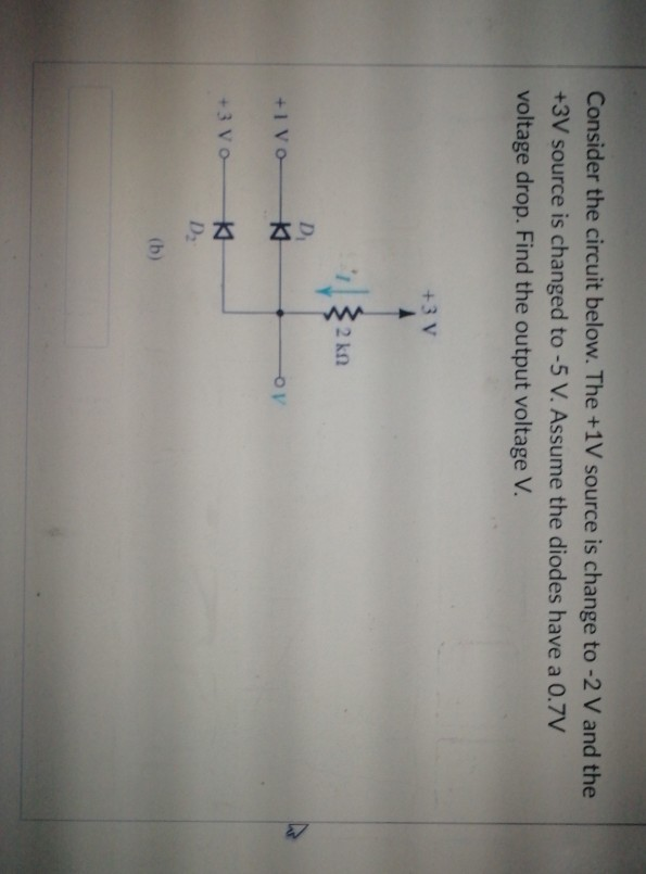 Solved Consider the circuit below. The +1V source is change | Chegg.com