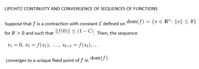 LIPCHITZ CONTINUITY AND CONVERGENCE OF SEQUENCES OF | Chegg.com