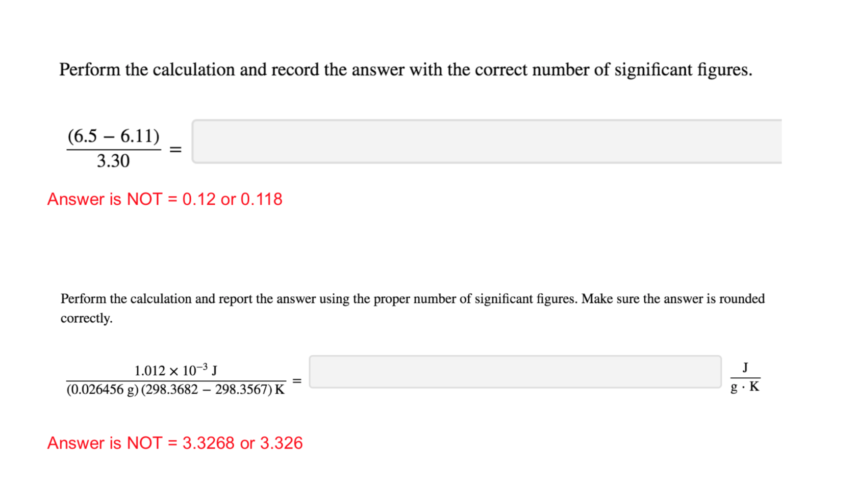 Solved Perform the calculation and record the answer with | Chegg.com