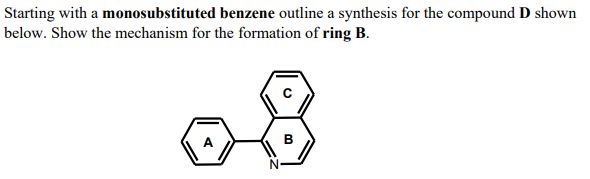 Solved Starting with a monosubstituted benzene outline a | Chegg.com