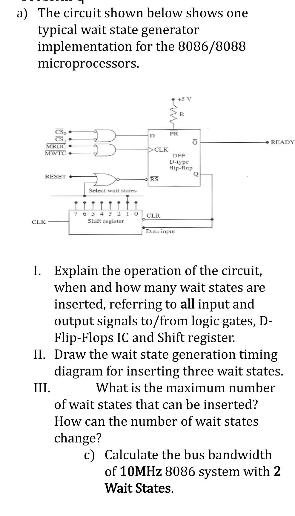 Solved a) The circuit shown below shows one typical wait | Chegg.com