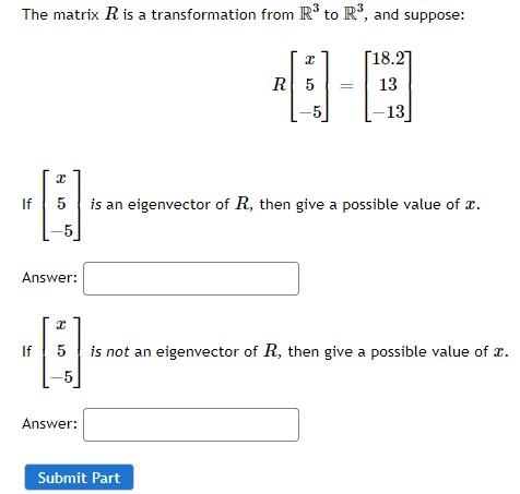 Solved The matrix R is a transformation from R3 to R3, and | Chegg.com