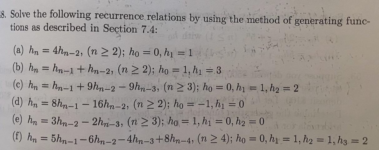 Solved Find The Closed Form Solution Section 74 Is Solving 4596