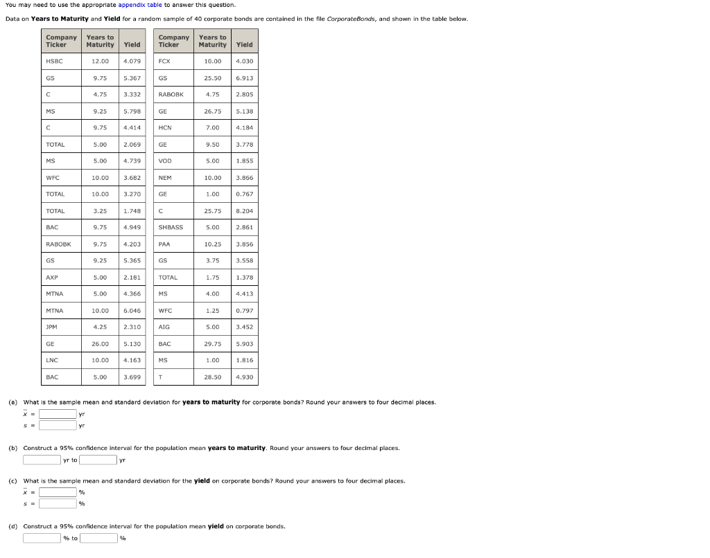 Solved You may need to use the appropriate appendix table to | Chegg.com