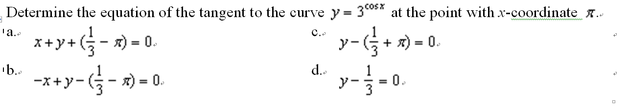 Solved 1. Determine the equation of the tangent to the curve | Chegg.com