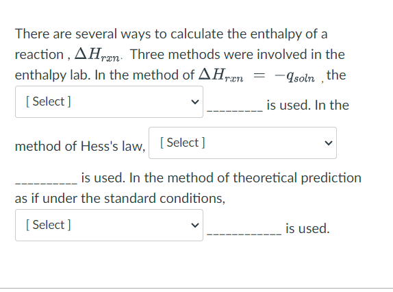 Solved options:∆Hrxn of two related reactionstemperature | Chegg.com