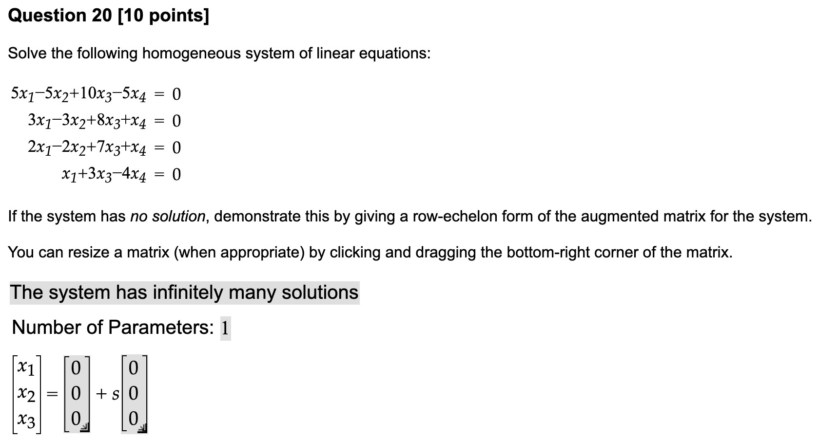 Solved Question 20 [10 ﻿points]Solve the following | Chegg.com