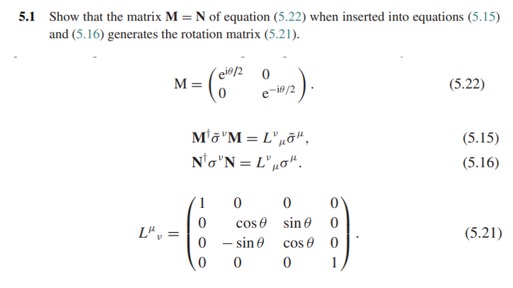 Solved 5.1 Show that the matrix M= N of equation (5.22) when | Chegg.com