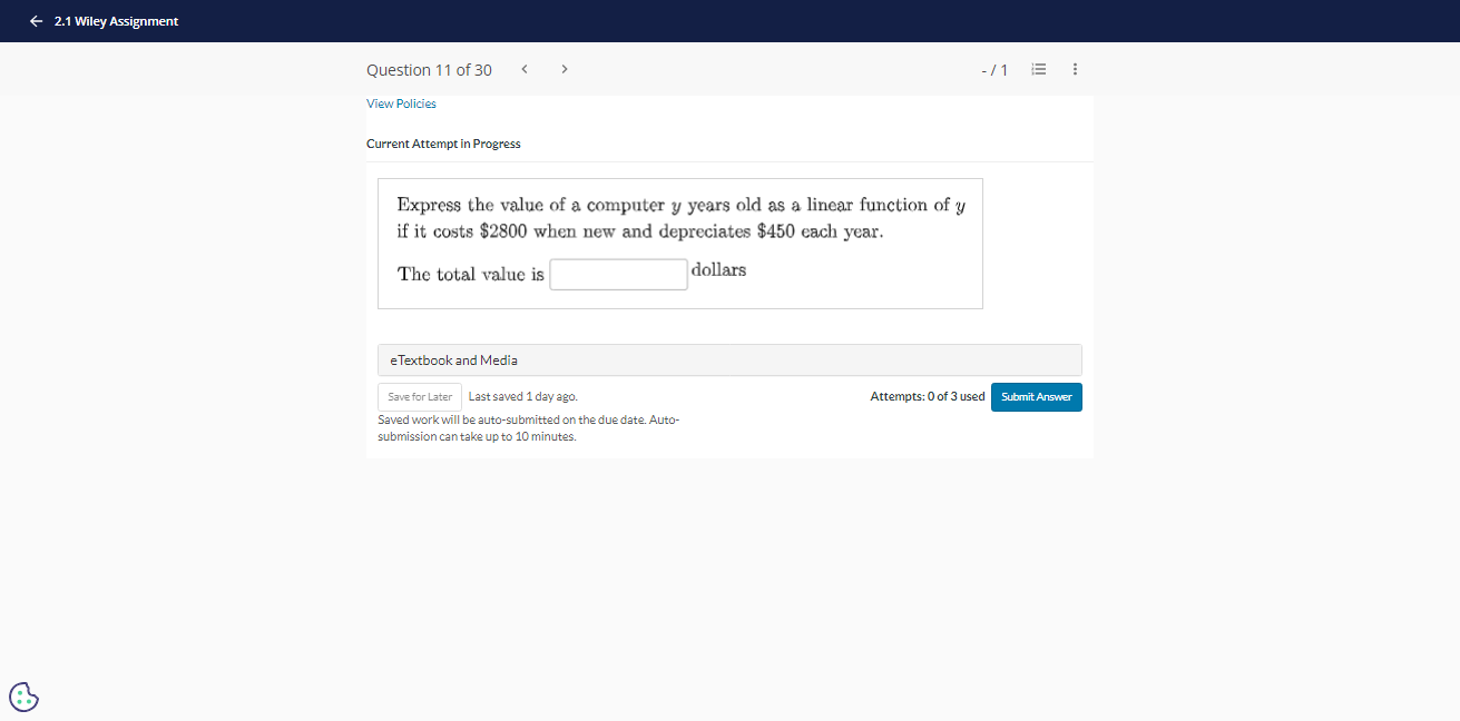 Solved Current Attempt in Progress Express the value of a | Chegg.com