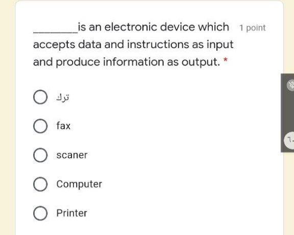 Solved _is an electronic device which 1 point accepts data | Chegg.com