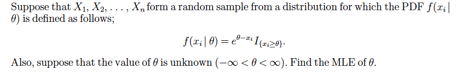 Solved Suppose that X1,X2,…,Xn form a random sample from a | Chegg.com