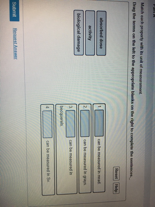 Solved Match each property with its unit of measurement. | Chegg.com