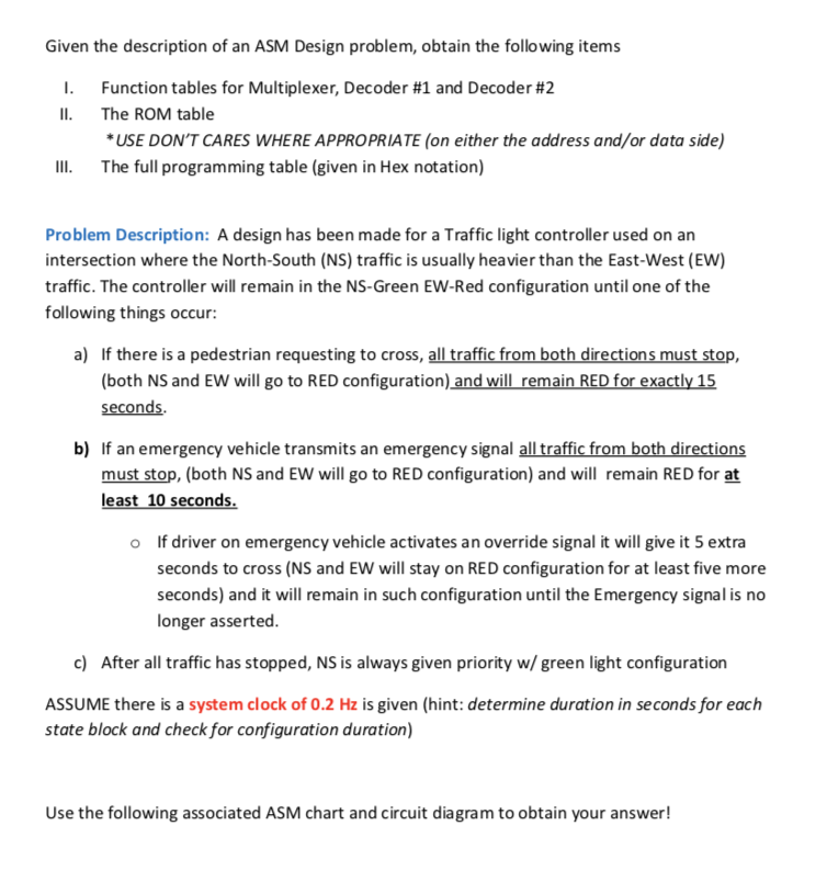 Given the description of an ASM Design problem, | Chegg.com