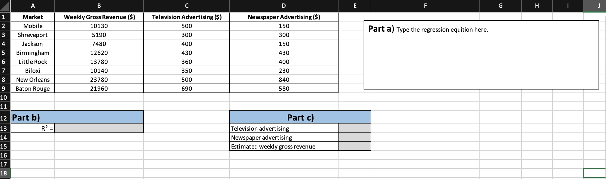 Solved Use Excel's Regression tool to answer this question 2 | Chegg.com