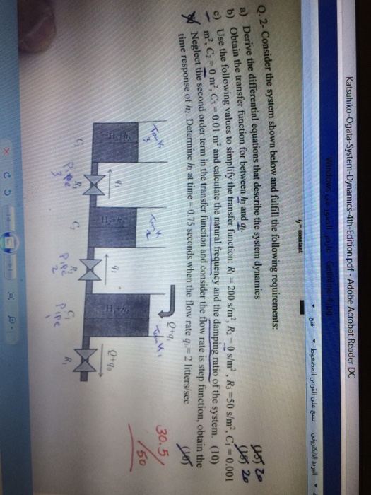 Solved Consider the system shown below and fulfill the | Chegg.com
