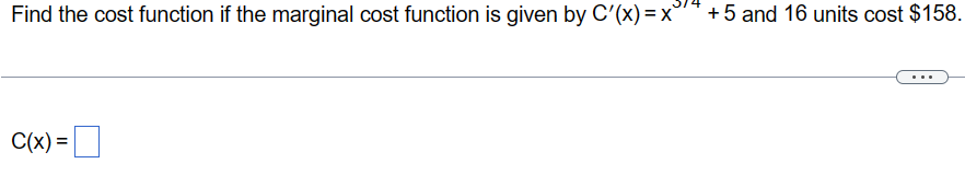 Solved Find the cost function if the marginal cost function | Chegg.com