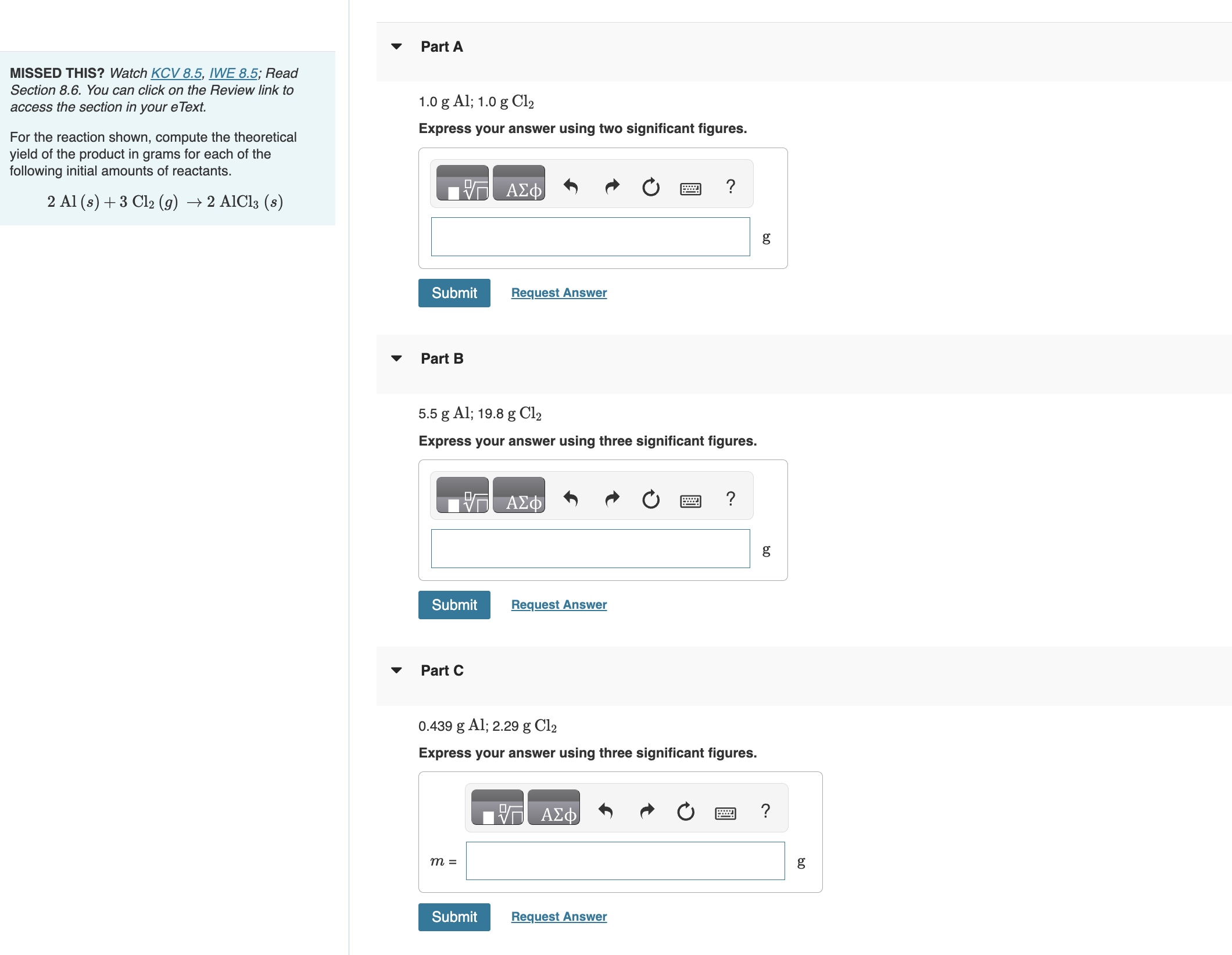 Solved 10)For the reaction shown, compute the theoretical | Chegg.com