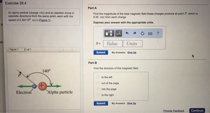 Solved Exercise 28.4 Part A An alpha particle (charge +2e) | Chegg.com
