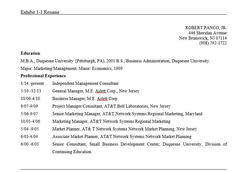 Solved: INTEGRATIVE CASE I Rob Panco: Background And Manag... | Chegg.com
