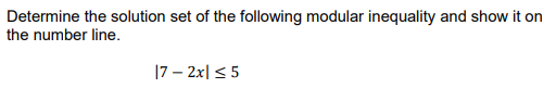 Solved Determine the solution set of the following modular | Chegg.com