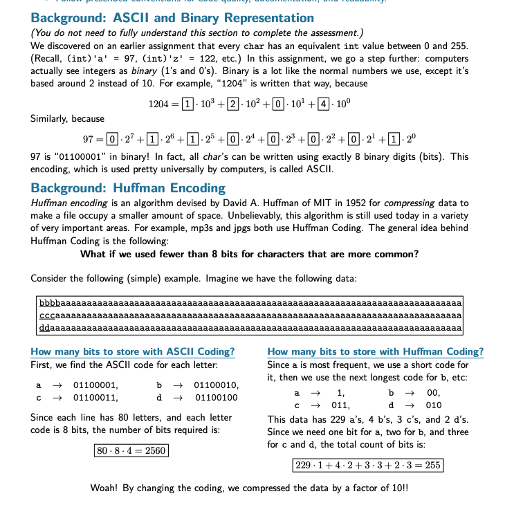 Solved . Background: ASCII and Binary Representation (You do | Chegg.com