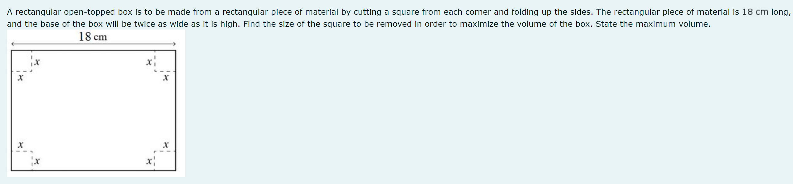 Solved Applications of Derivatives A rectangular | Chegg.com