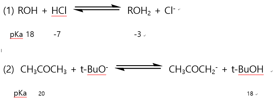 Solved (1) ROH + HCI ROH2 + Cl- pka 18 -7 -3 - (2) CH3COCH3 | Chegg.com