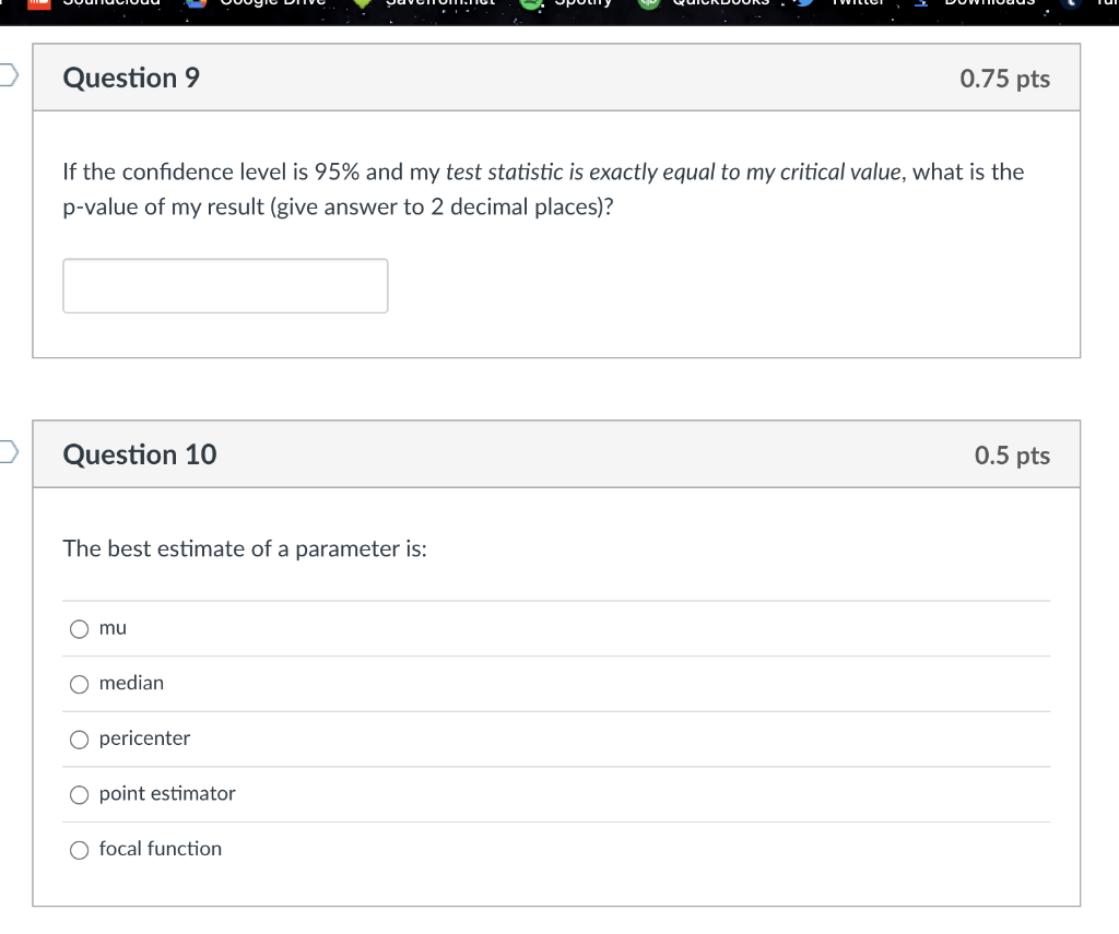 Solved If the confidence level is 95% and my test statistic | Chegg.com
