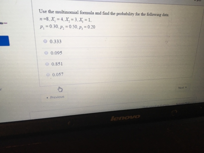 Solved Use the multinomial formula and find the probability | Chegg.com
