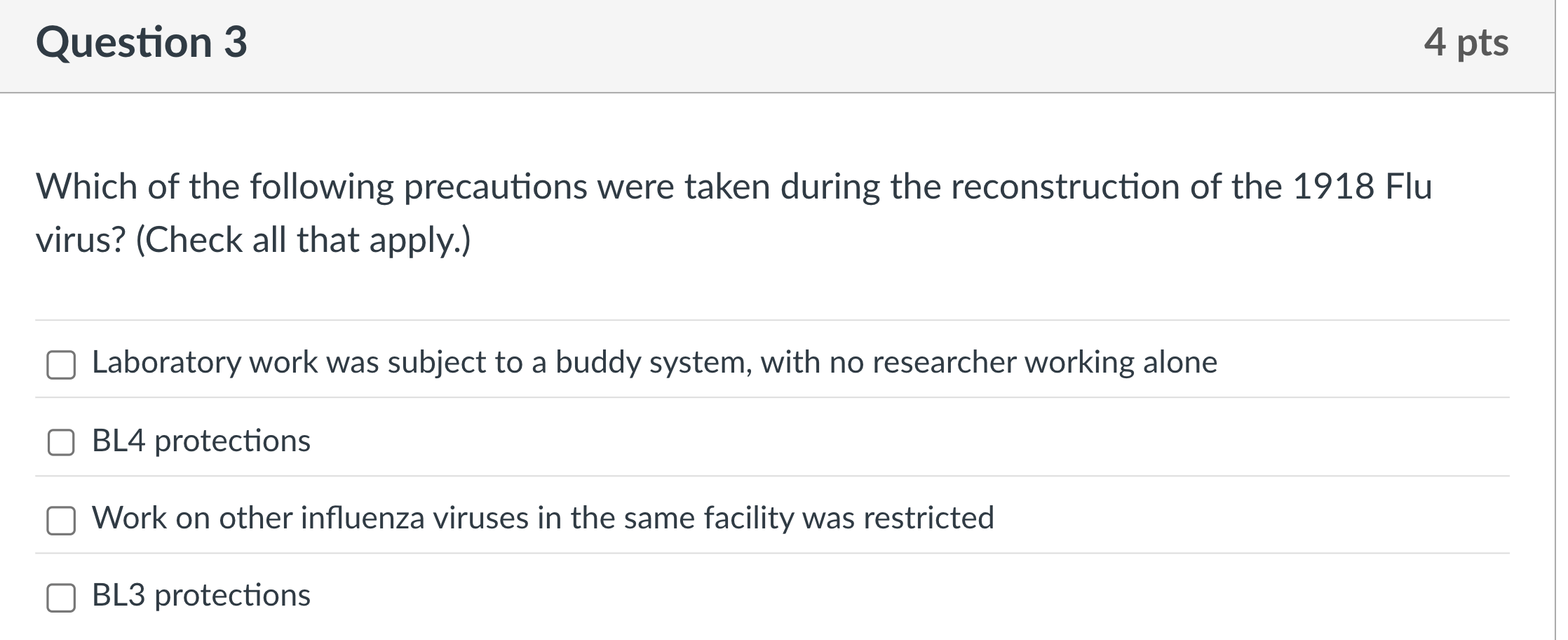 Solved Question 3Which of the following precautions were | Chegg.com