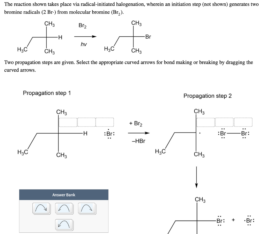Solved The reaction shown takes place via radical-initiated | Chegg.com