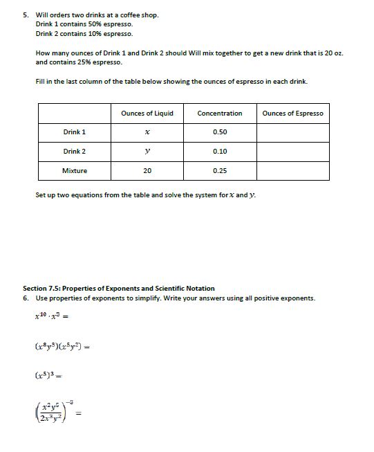 Solved Section 8.7: 5ystems of Linear Equations 1. Graph | Chegg.com