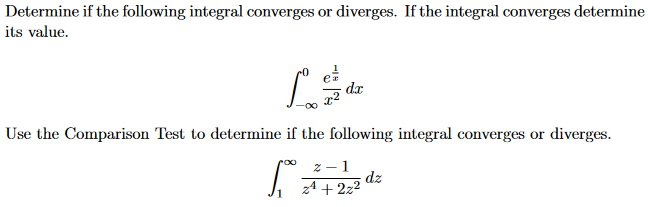 Solved Determine if the following integral converges or | Chegg.com