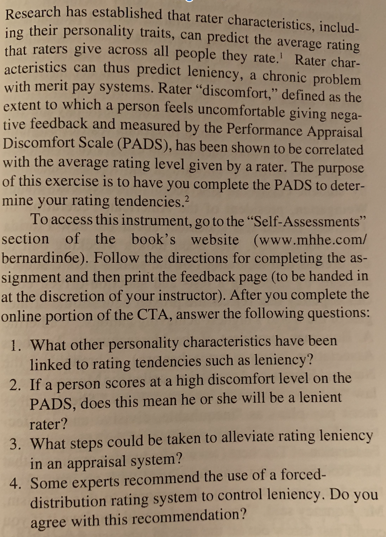 Solved Research has established that rater characteristics, | Chegg.com